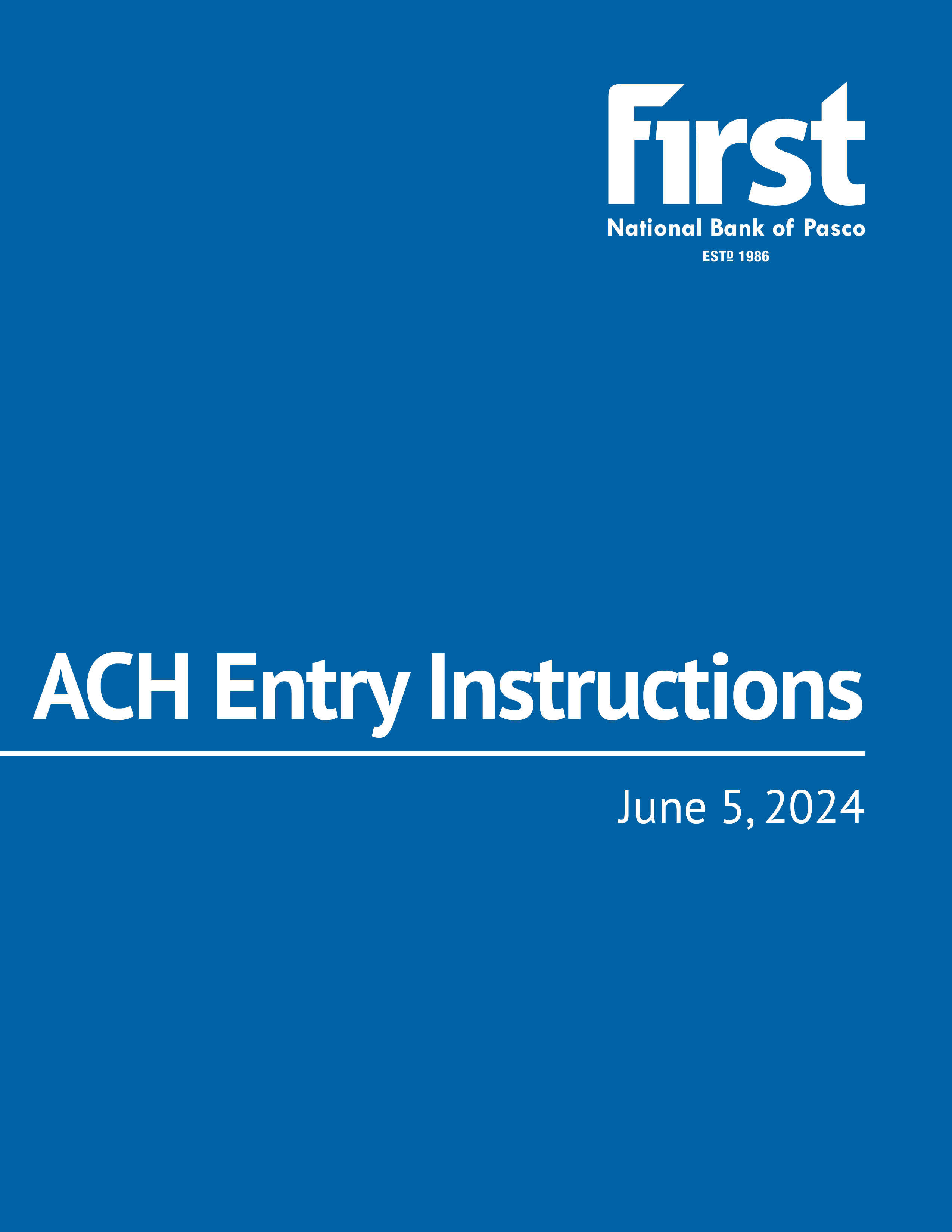 More - First National Bank of Pasco